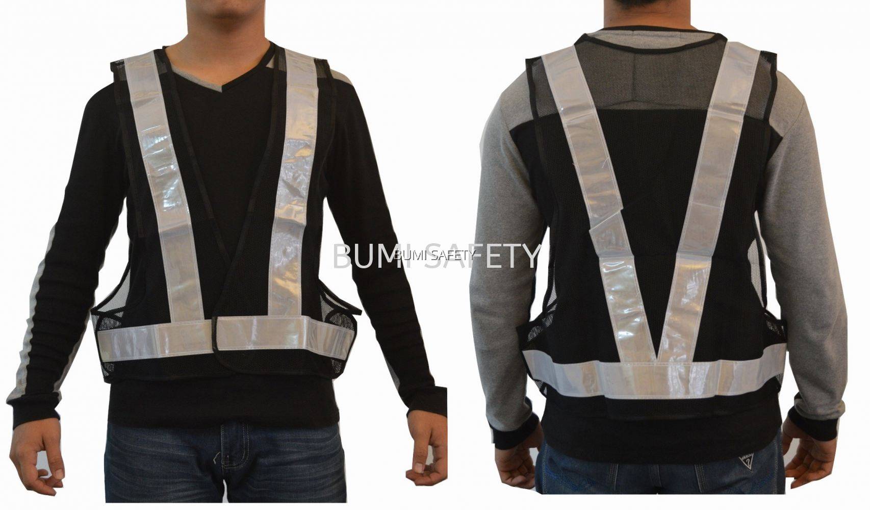 Safety Vest V-shaped Economic - Black