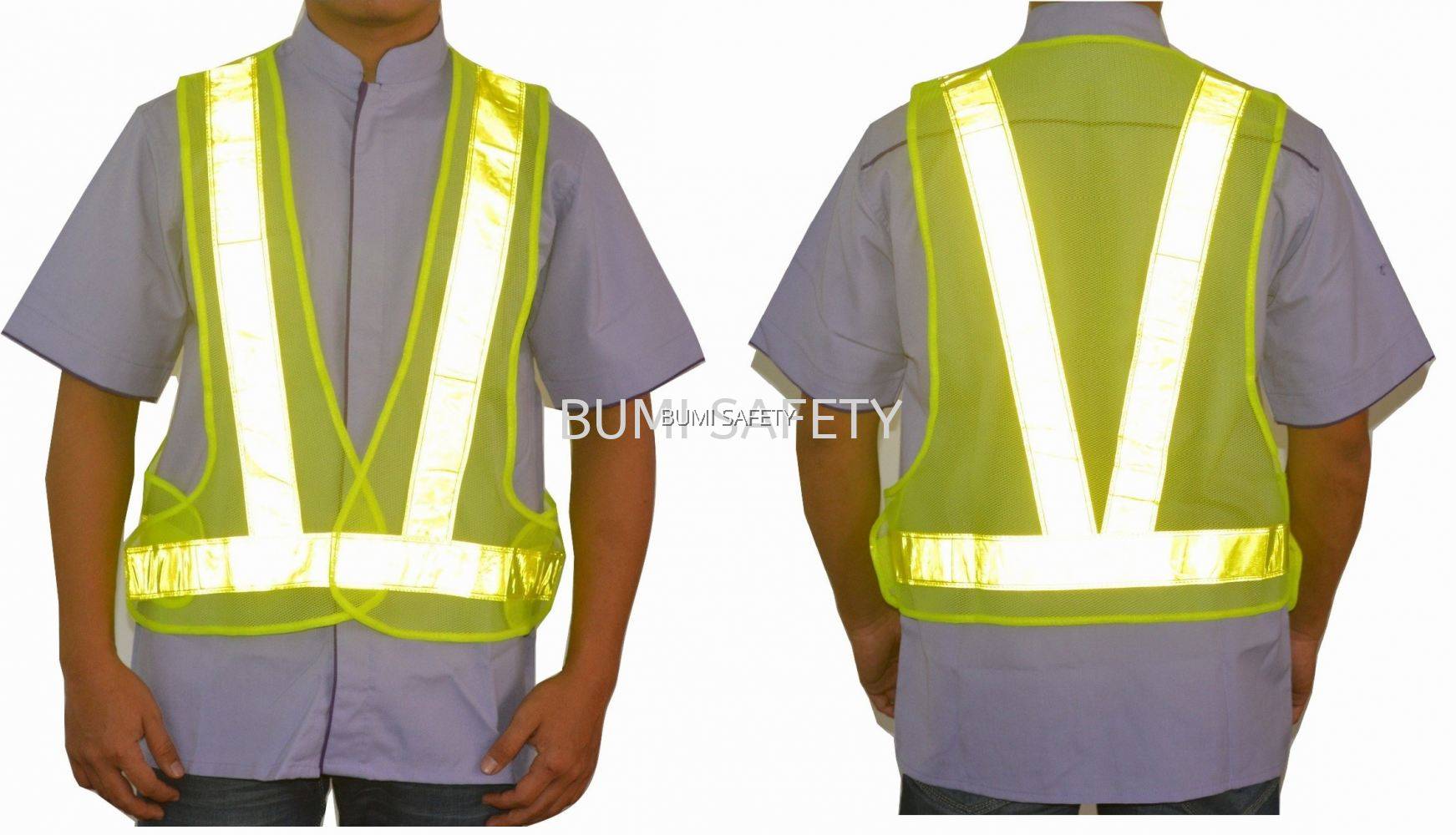 Safety Vest V-shaped Economic - Lime Green