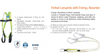 Full Body Harness Double Lanyard CE Approved