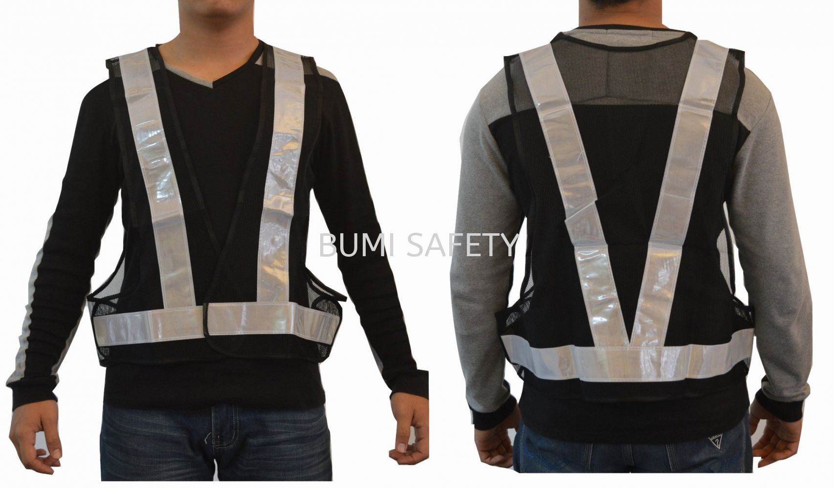 Safety Vest V-shaped Economic - Black